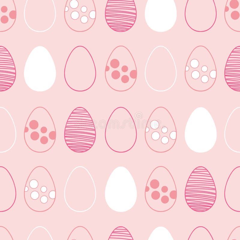 Light Pink Eggs Seamless Pattern Background Print Stock Vector ...