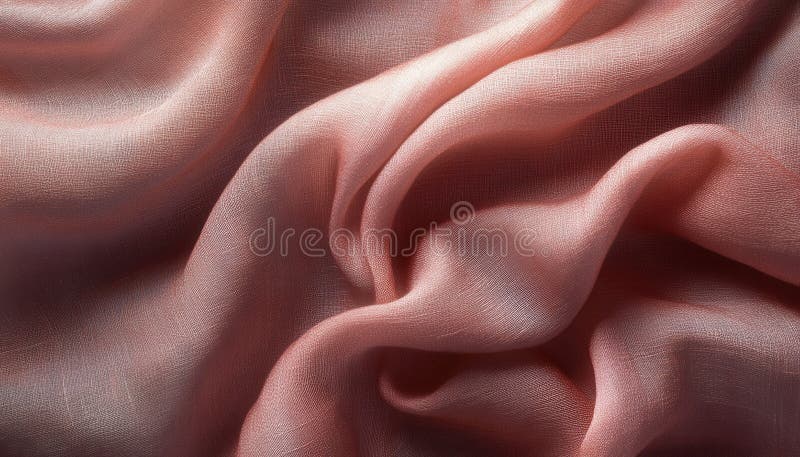 Soft Pink Fabric Draped Elegantly with Gentle Folds and Subtle Textures ...