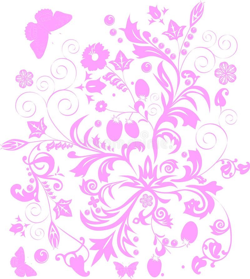 Light pink floral pattern stock illustration. Illustration of abstract ...