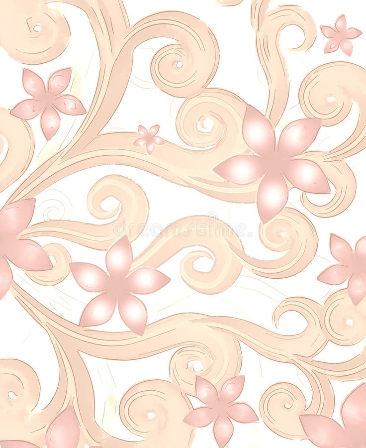 Light Pink Flowers Photo Frame Stock Illustration - Illustration of ...