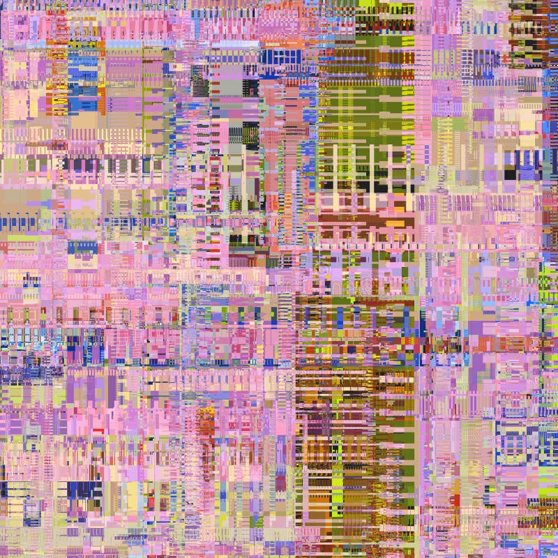 Light Pink Glitch Unique Design Abstract Digital Pixel Noise Error ...