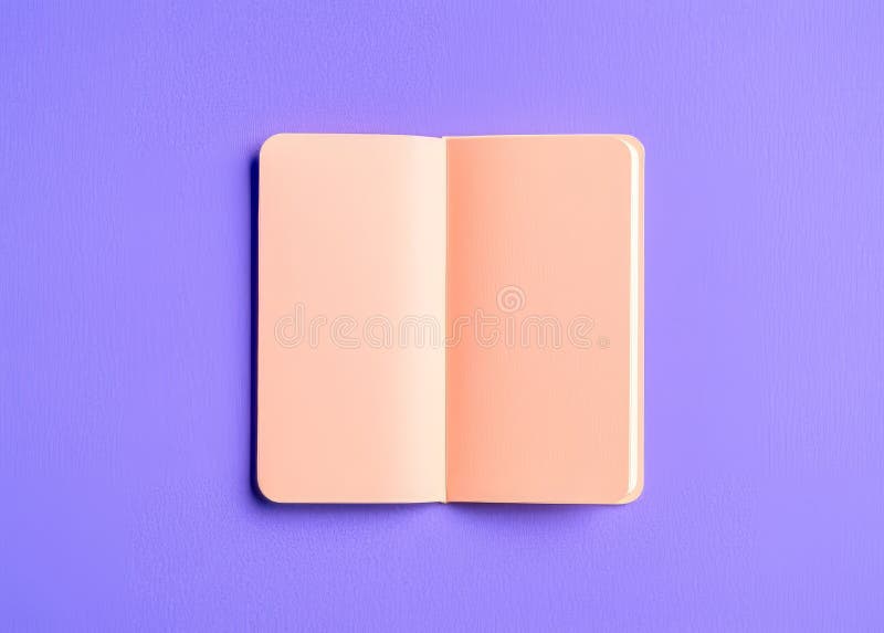 A Light Pink Hardcover Notebook Displayed on a Light Pink Surface, Top ...