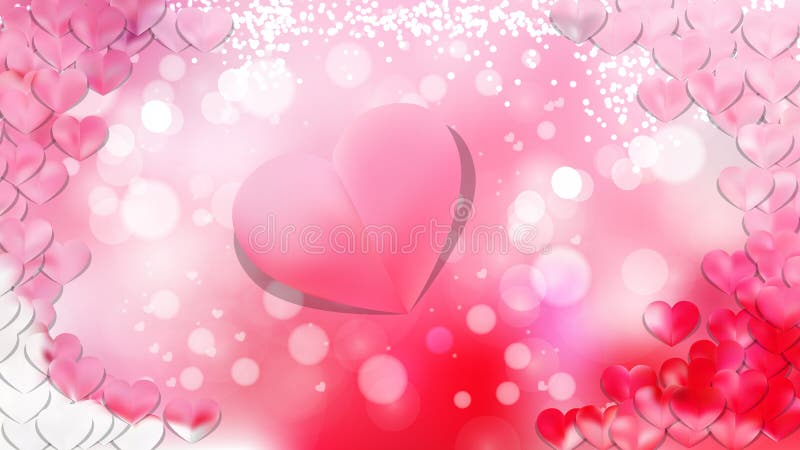 Light Pink Heart Background Illustrator Stock Vector - Illustration of ...