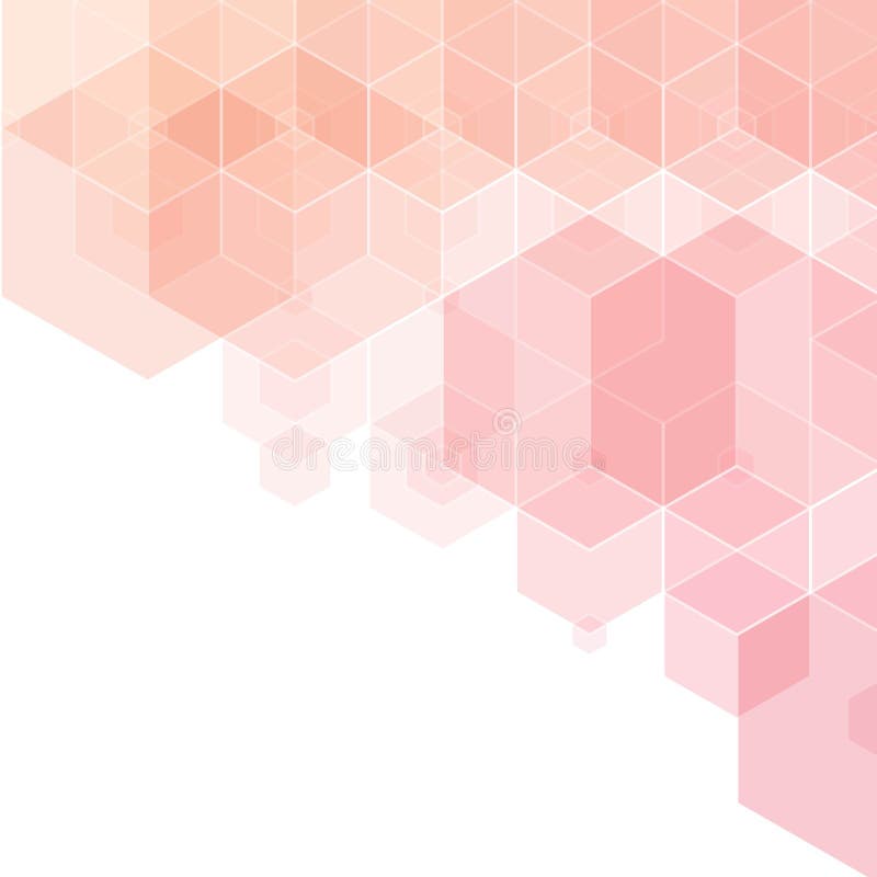 Light Pink Hexagon Background, Pattern, Hexagon Wallpaper. Vector Illustration Stock ...