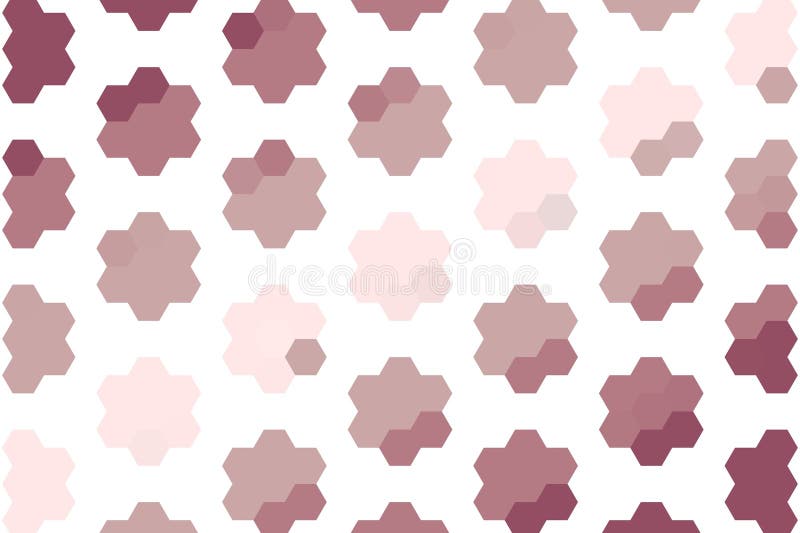 Light Pink Hexagonal Flower Pattern with Symmetrical Floral Arrangement ...