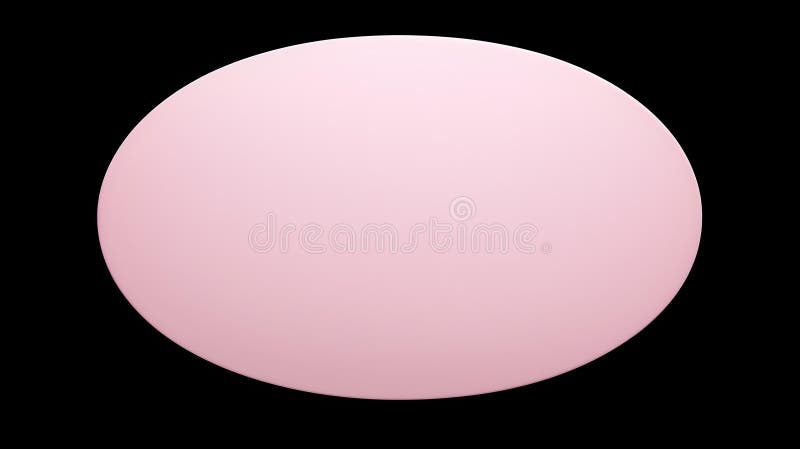 Light Pink Oval Paper Note on a Black Background. Brainstorming ...