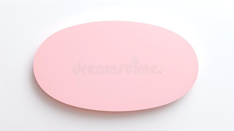 Light Pink Oval Paper Note on a White Background. Brainstorming ...