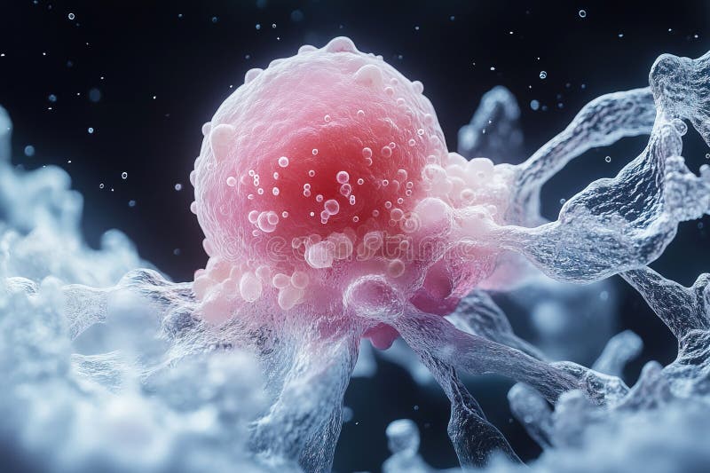 Microscopic View of Sperm Reproduction Cell in Natural Environment ...