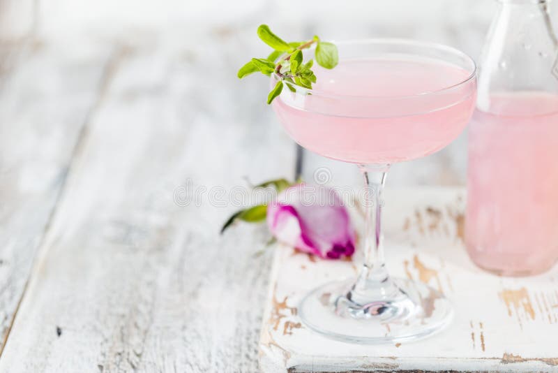 Light pink rose cocktail stock image. Image of mocktail - 142695147