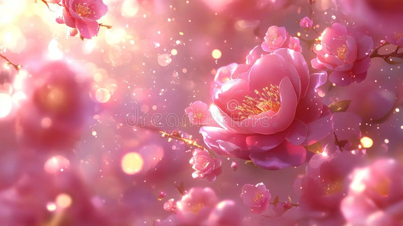 Light Pink Roses Set Tender Romantic Scene Stock Photos - Free ...