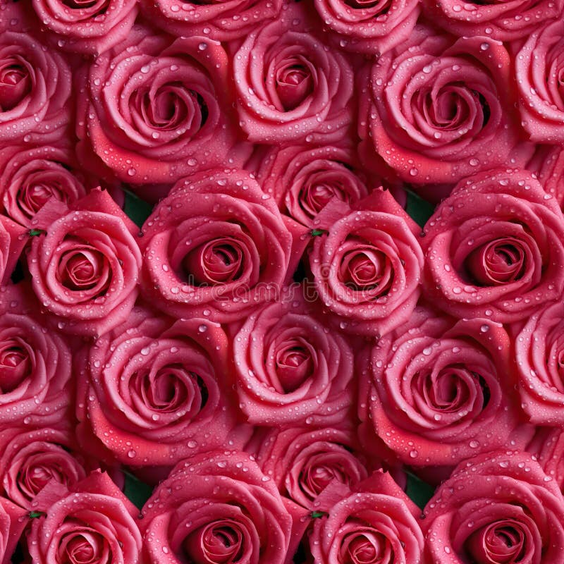 Light Pink Roses with Soft Petals and Dew Drops Forming a Gentle Floral ...