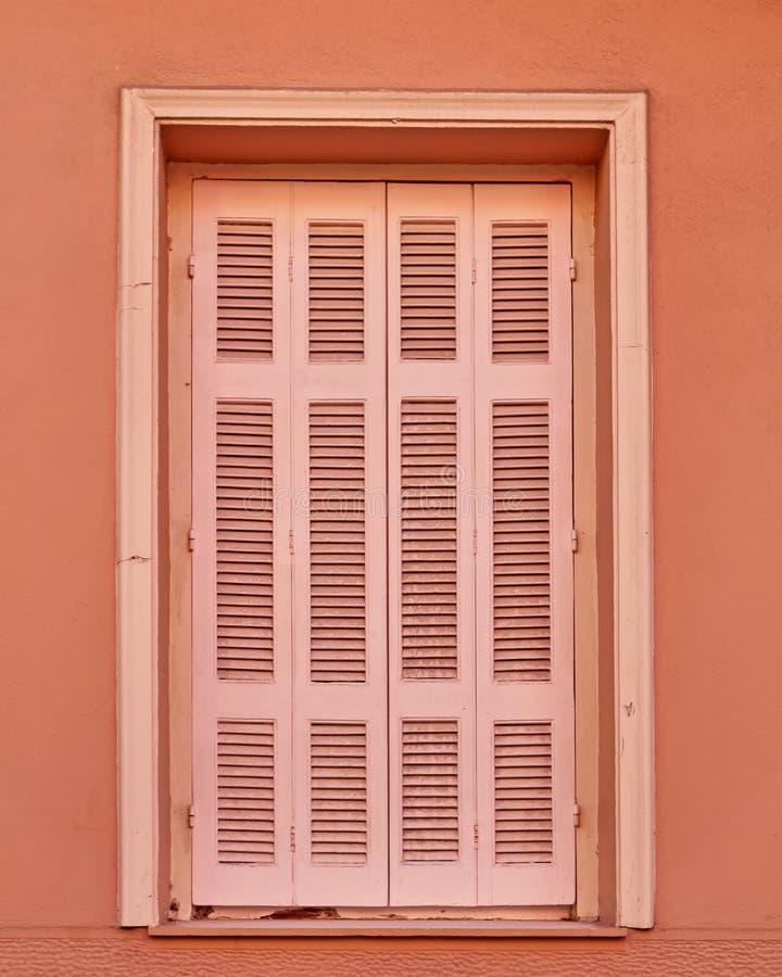 Light pink shutters window stock image. Image of frame - 75562585
