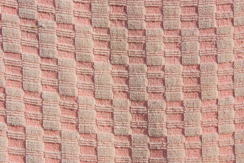Abstract Pink Pastel Towel with a Pattern of Squares Stock Image ...