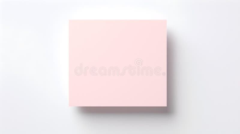 Light Pink Square Paper Note on a White Background. Brainstorming ...
