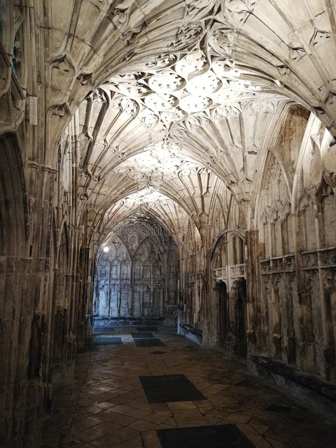 Light through the Cloisters, Gloucester Cathedral. Film Locations Stock ...