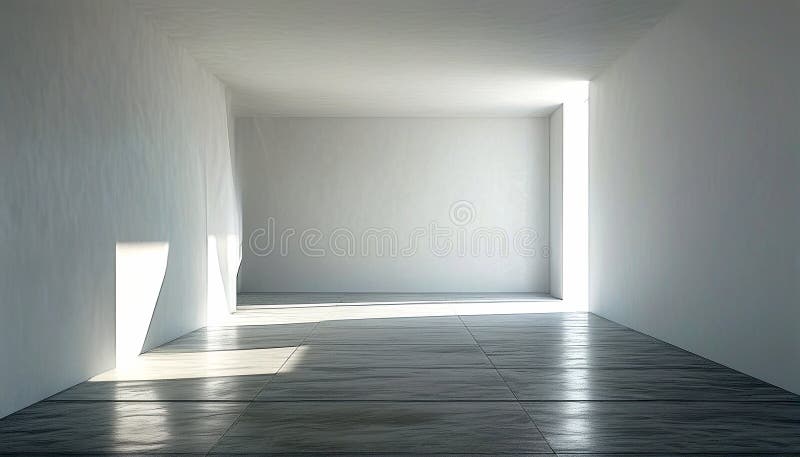 Light Plays in an Empty Room Showcasing Minimalistic Interior Design ...