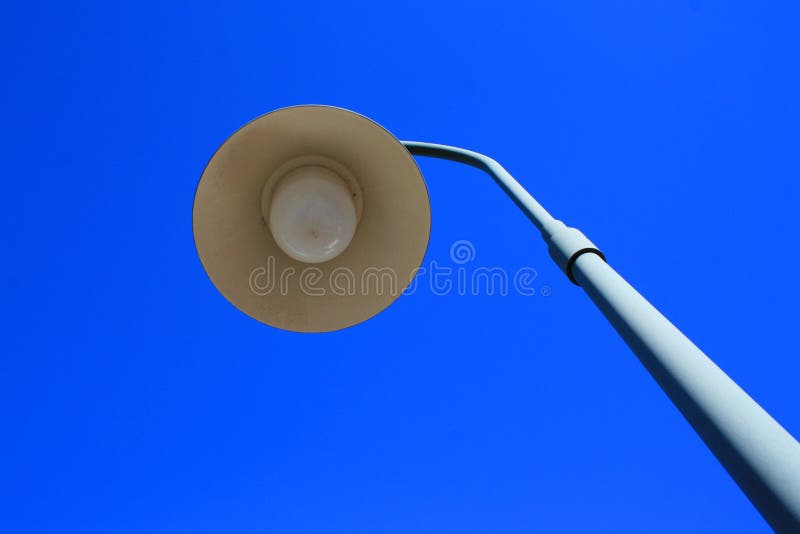 Light Pole Seen from Below Creating a Unique and Endless Perspective ...