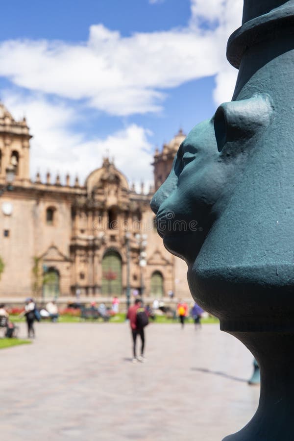 Light Pole with a Puma Sculpture in Cusco Peru. Editorial Stock Photo ...