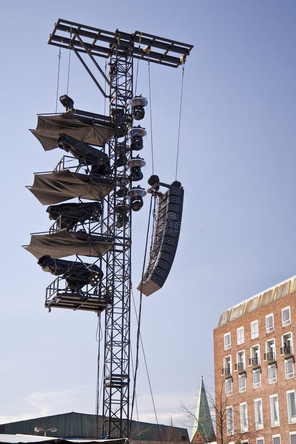 Light pole stock photo. Image of speaker, tower, stage - 38902630