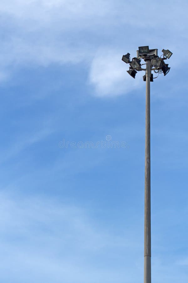 The Light Post on Blue Sky Background Stock Image - Image of lamppost ...