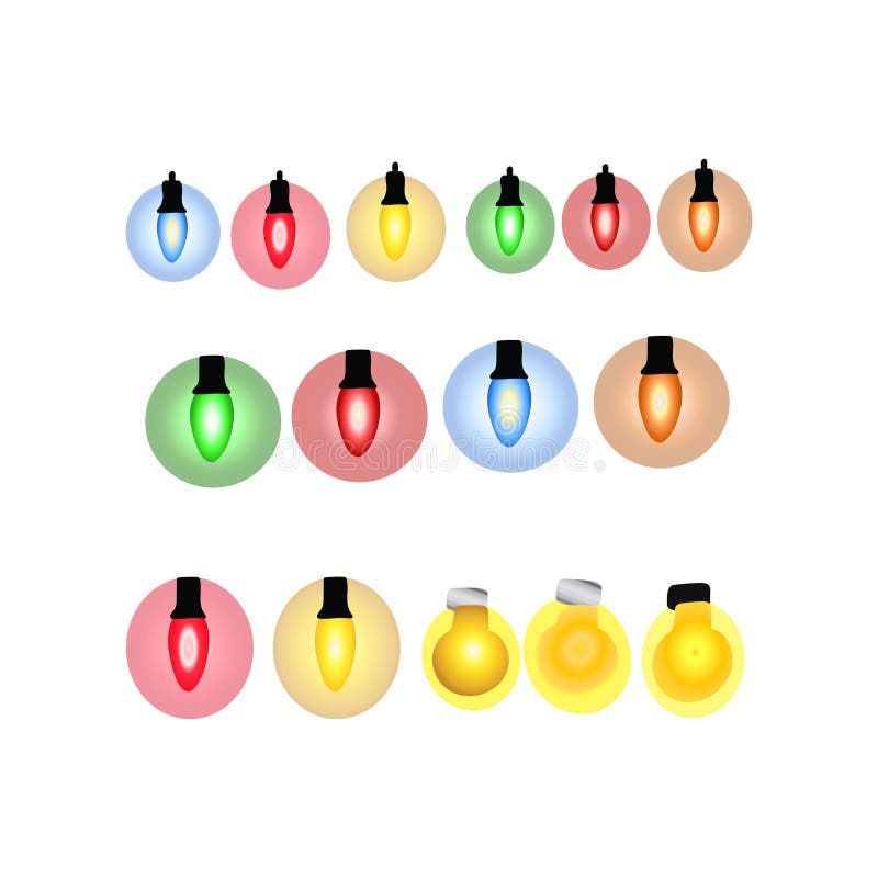 Light Post with String Neon Effect Small Lamp Hanging Stock Image ...