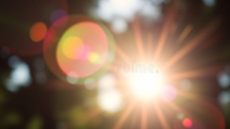 Light Pours from a Warm, Bright Rainbow in Blur on a Black Background ...