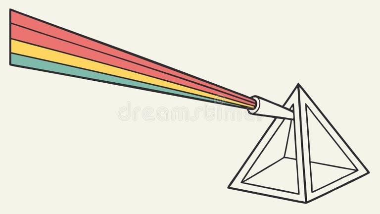 Light Prism Creating Rainbow Spectrum, Science and Color, Vector Design ...