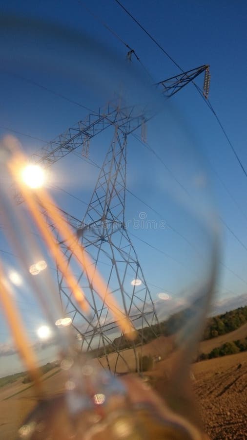 The Light Progress with Electricity Stock Photo - Image of bulb, lamp ...