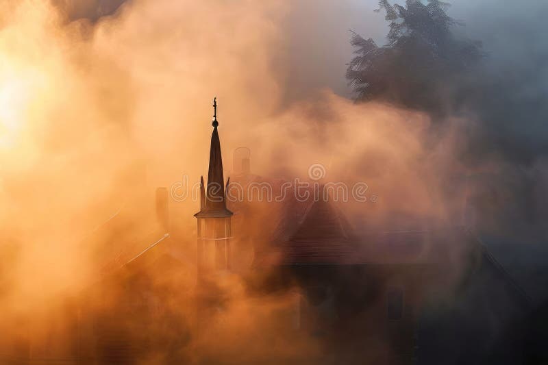 Light Projections Onto Smoke or Fog Atmospheric Effects Stock ...