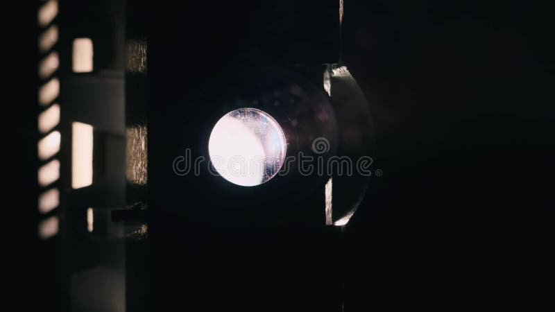 In the Light of the Projector Beam Flying Dust Particles Stock Footage ...