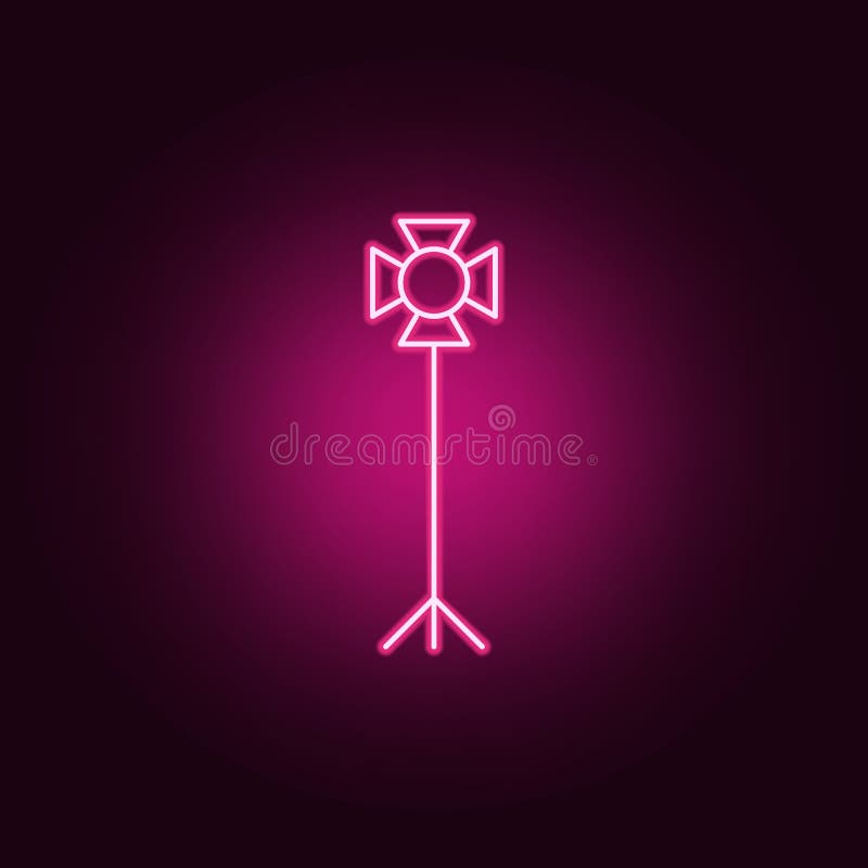 Light Projector Icon. Elements of Cinema in Neon Style Icons Stock ...