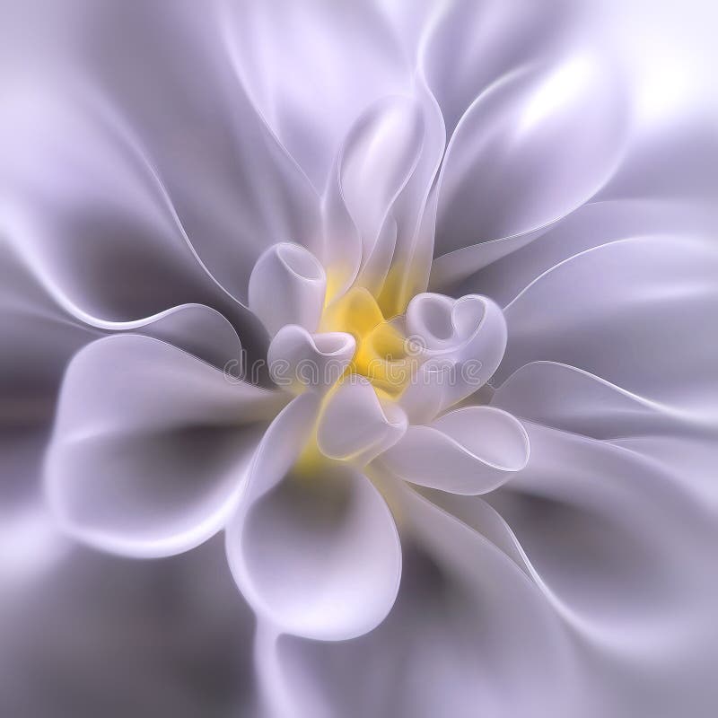 Light Purple Flower with Translucent Petals and a Soft Yellow Glow ...
