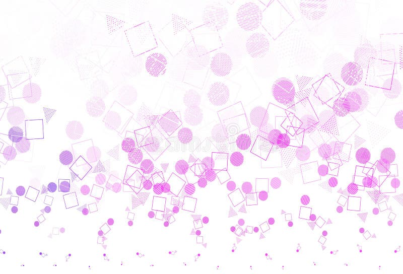 Light Purple, Pink Vector Layout with Circles, Lines, Rectangles. Stock ...