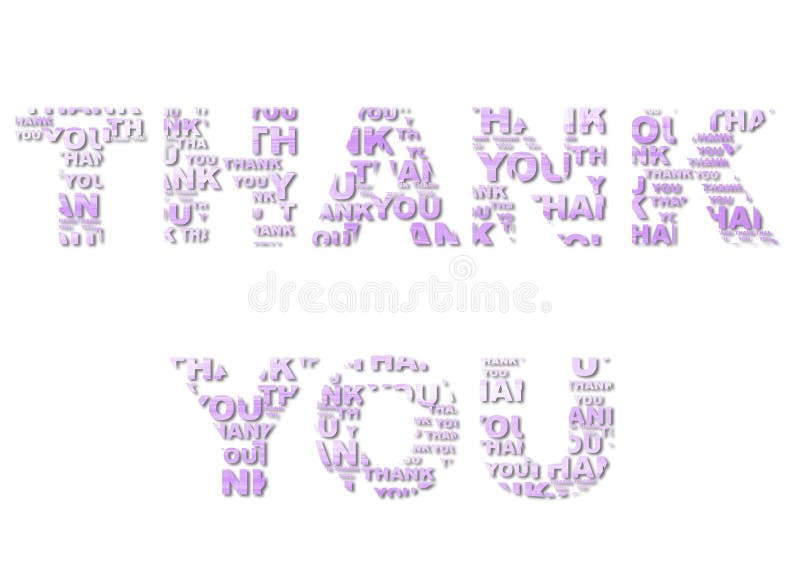 Light Purple Thank You stock illustration. Illustration of classic ...