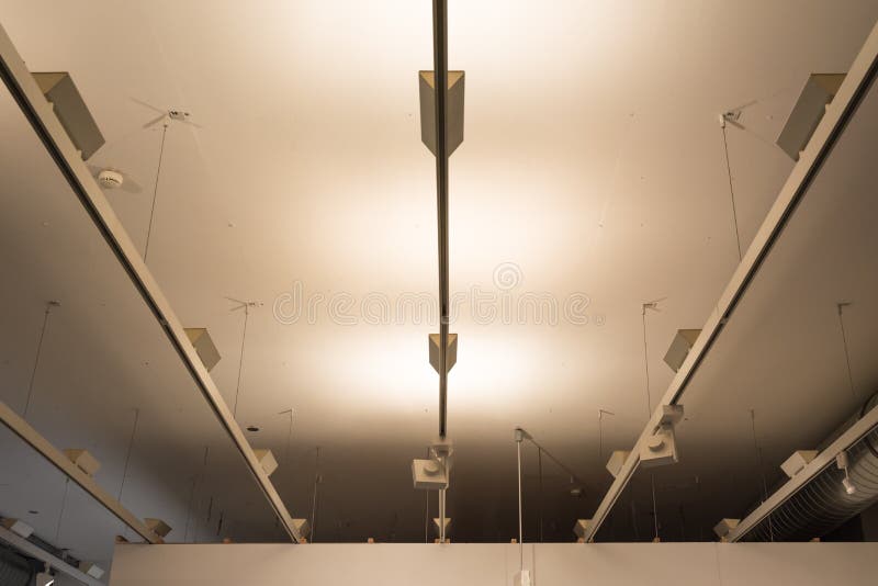 Light Racks Fluorescent Modern Ceiling Decoration Architecture a Stock ...