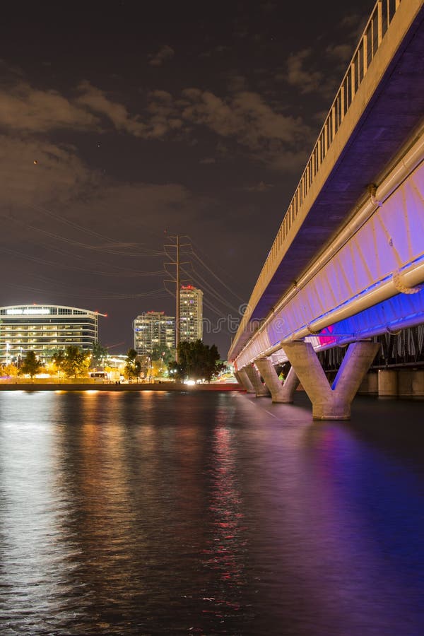 Light Rail Bridge at Tempe, AZ Stock Image - Image of urban, bridges ...