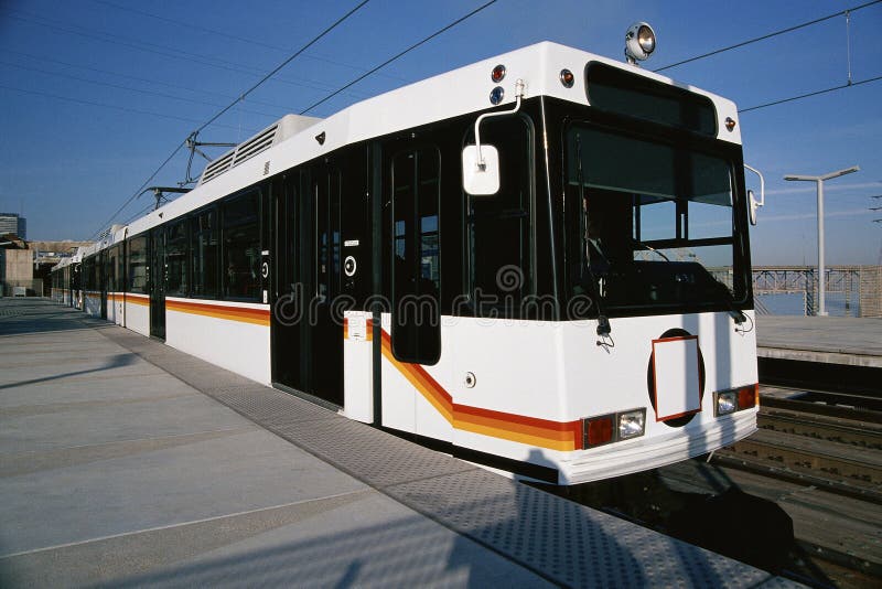 Light rail commuter train stock photo. Image of travel - 23162236