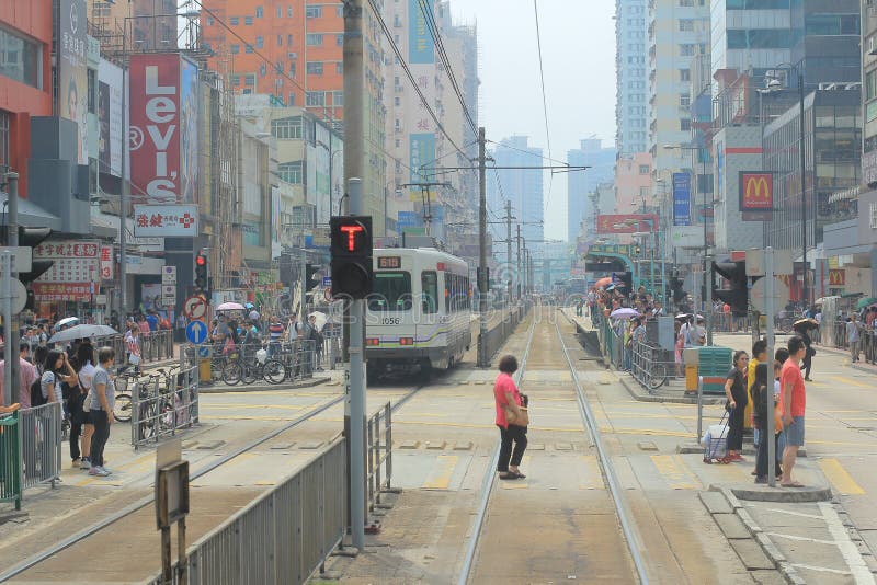 Light Rail Hong Kong 27 April 2014 Editorial Stock Image - Image of ...