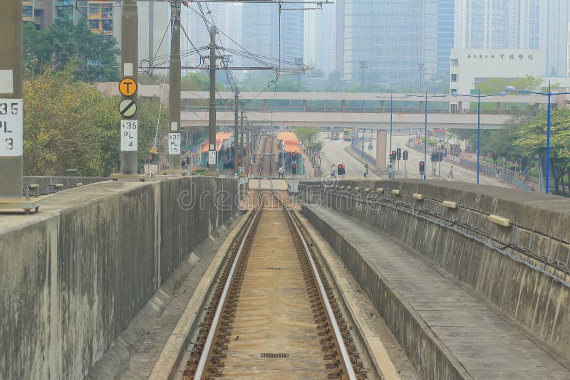 Light Rail Hong Kong 27 April 2014 Editorial Image - Image of rails ...