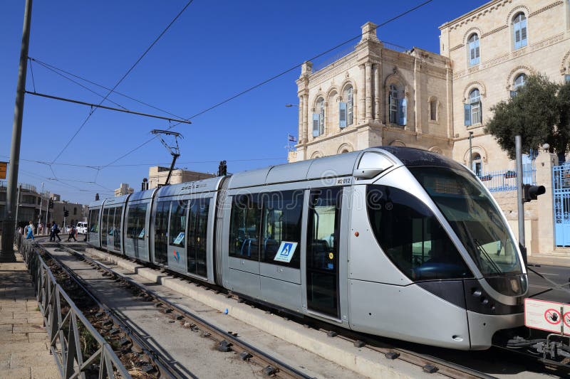 Light Rail in Jerusalem, Israel Editorial Image - Image of city ...