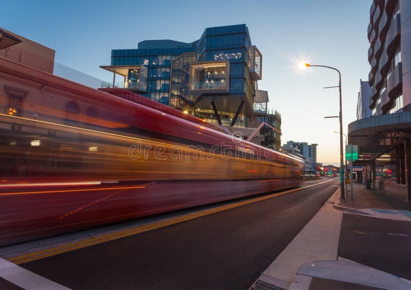 Modern light rail stock image. Image of light, public - 21344091
