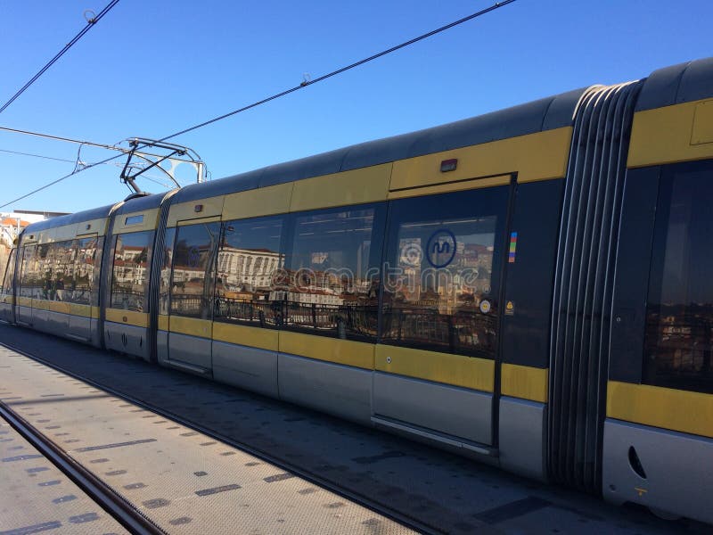 Light rail stock photo. Image of porto, light, bridge - 106761744