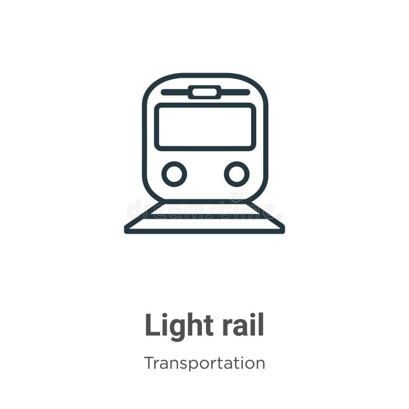 Light Rail Vector Icon on White Background. Flat Vector Light Rail Icon ...