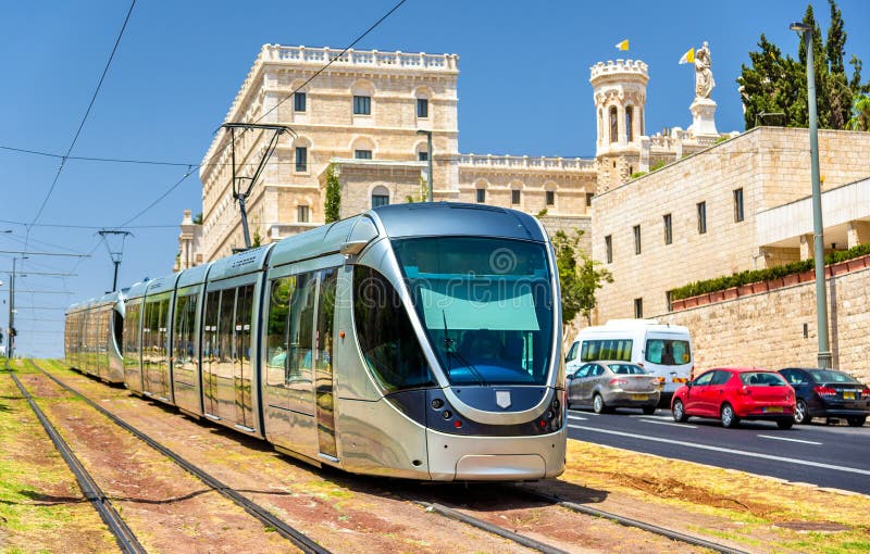 Light Rail System in Jerusalem - Israel Stock Image - Image of light ...