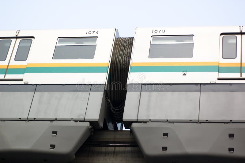 Light rail train stock photo. Image of mass, china, convenient - 7395112