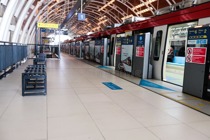 LRT Station editorial stock image. Image of indonesia - 305981814