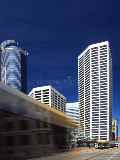 Light Rail Train in Minneapolis Stock Image - Image of transportation ...