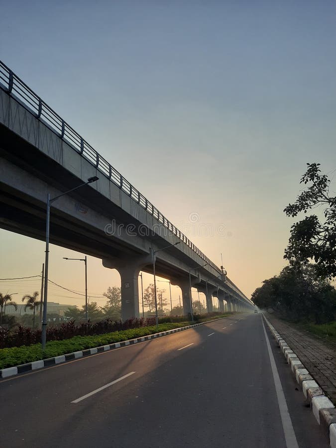 Light Rail Transit Road stock image. Image of lane, bridge - 206886303