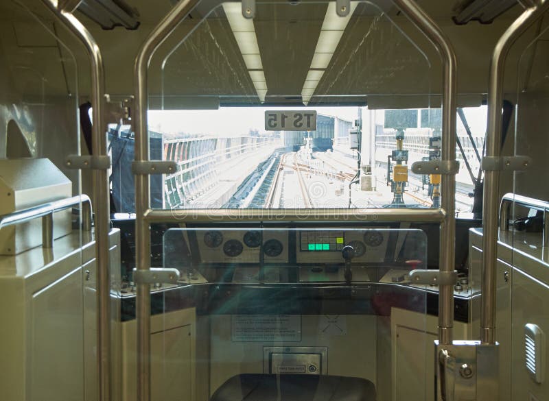 The Light Rail Transit Train Driver S Room is Empty because the Train ...