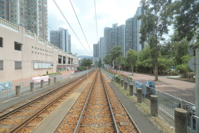 The Light Rail Transit in Tuen Mun Hk Editorial Photography - Image of ...
